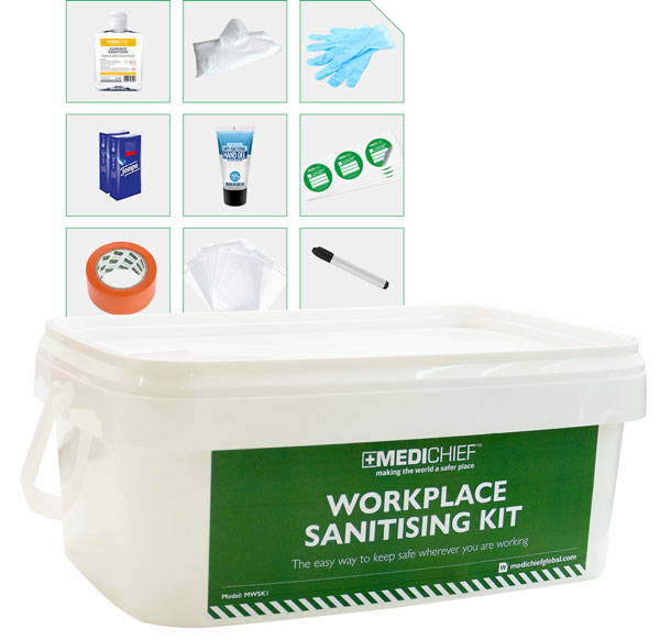 Keep safe on site with our handy Workplace Sanitising Kit! - Fire Depot