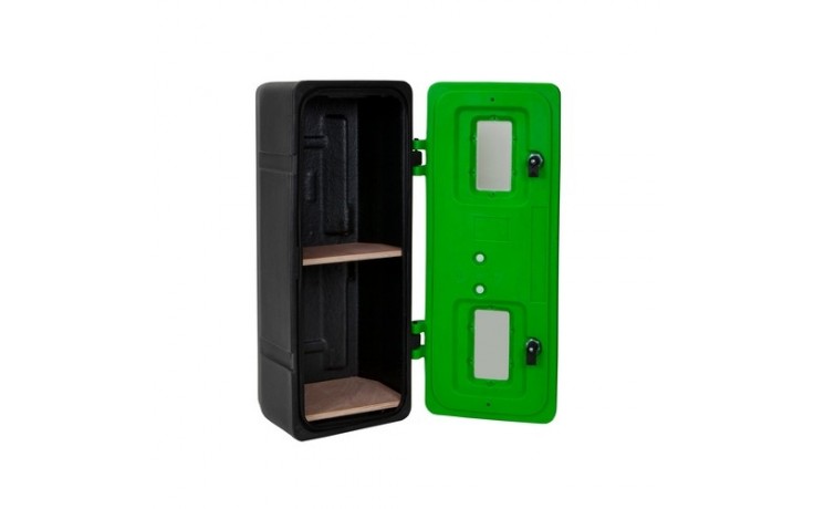 SMALL ESCAPE EQUIPMENT CABINET WITH TRIANGULAR KEYLOCKS AND KEYBOX